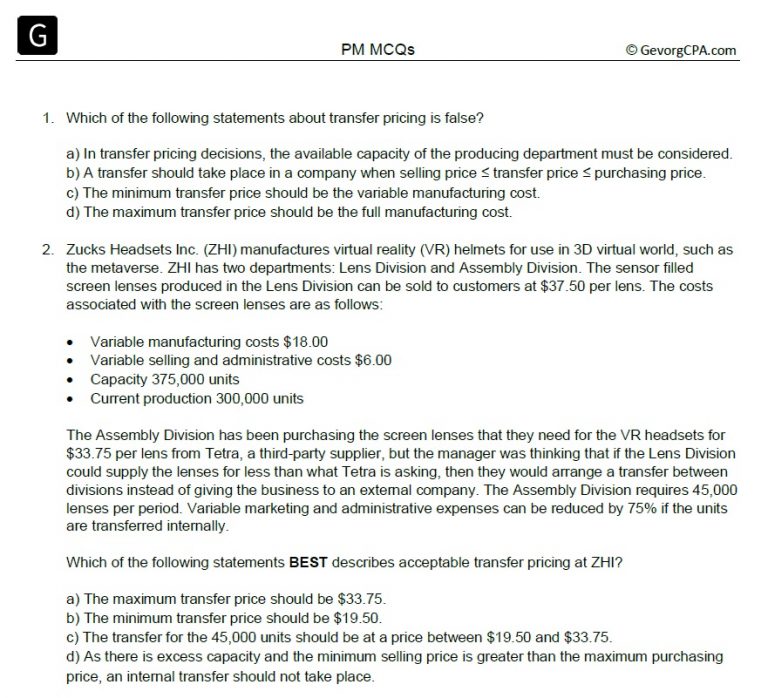 CPA Canada Practice Cases | Gevorg CPA